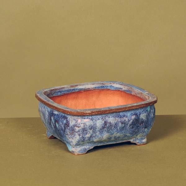 商品情報　浜重兵衛(じゅうべい)　長方鉢現代小鉢作家。大阪で作陶されています。元々、盆栽が好きな方ですので、成育に適したものを作陶されています。ぽってりと釉薬を使用され、重量感があります。　鉢幅：約13.3cm 　高さ：約5.7cm　奥行：...