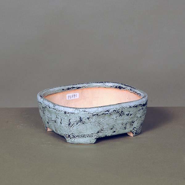 商品情報　浜重兵衛(じゅうべい)　長方鉢現代小鉢作家。大阪で作陶されています。元々、盆栽が好きな方ですので、成育に適したものを作陶されています。ぽってりと釉薬を使用され、重量感があります。　鉢幅：約14.3cm 　高さ：約5.0cm　奥行：...