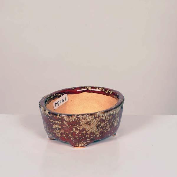 商品説明浜重兵衛(じゅうべい)　楕円鉢現代小鉢作家。大阪で作陶されています。元々、盆栽が好きな方ですので、成育に適したものを作陶されています。ぽってりと釉薬を使用されています。他にはない重量感が魅力です。サイズ　鉢径：約8.7cm　高さ：約...