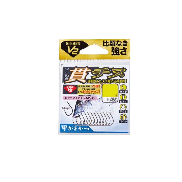 細軸軽量設計により、食いの良さ・貫通力ともに抜群！G-HARDV2採用により「強度がある細軸鈎」を実現。無光沢で目立ちにくいF-NSBと、エサに馴染みやすいファインピンクの2色の薄膜コーティングを採用。GAMAKATSUがまかつ　G-HAR...