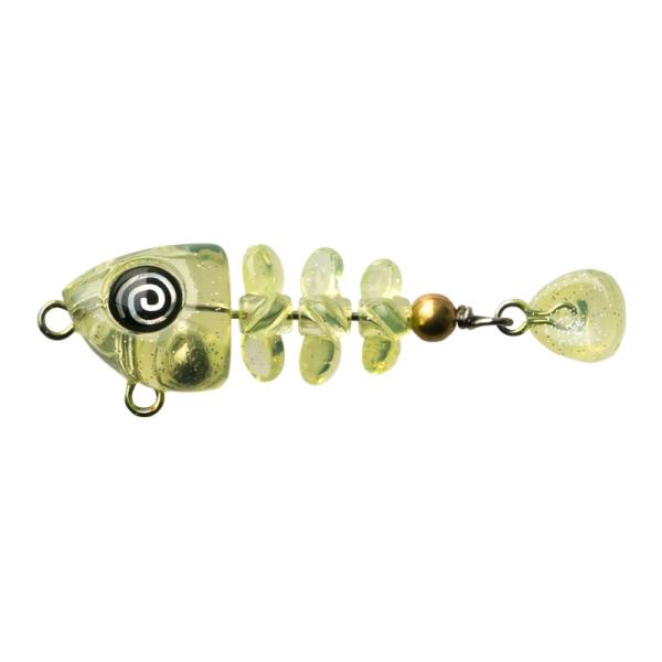 魚骨ルアーのミステリー。。。世にも奇妙な・・・小魚の骸骨型PLUG ”魚骨”スローリトリーブではクネクネ〜クルクル〜と骨ペラがスクリューと捻転で微妙な浮遊感と波動で誘い、フラフラ〜クルクル〜な幽体離脱フォール？無気力フォールでロックフィッシ...