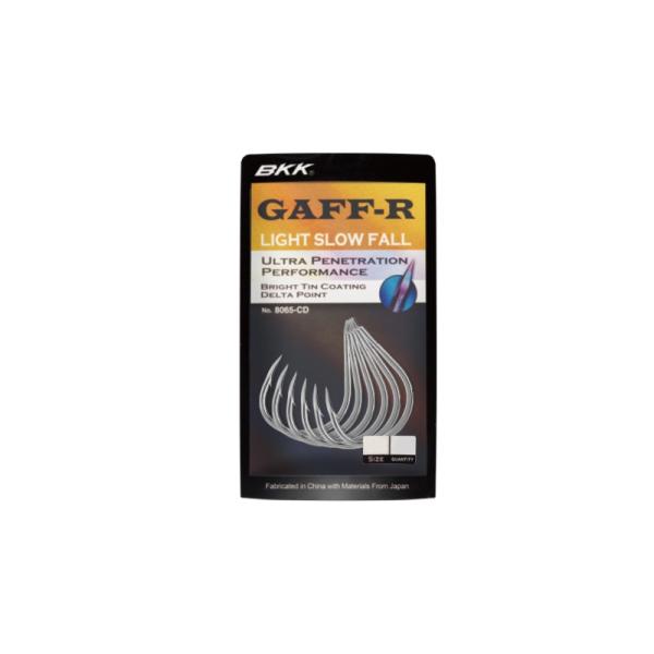 GAFF-Rはスロージギング対応のバーサタイルフックです。1.DELTA POINT魚を貫通する際に、接触面積を減らすように設定されたフックポイントです。鋭い三角形状により大事な針先を長く保ち、フォールバイトもジグの自重で貫通させます。2....