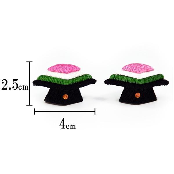 一個のサイズ（横幅4×奥行3×高さ2.5cm）素材：レーヨンちりめんセット内容:菱餅（一対）生産国：日本
