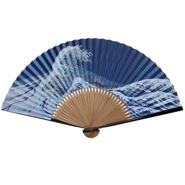 特徴：伝統的な浮世絵をモチーフにした古風な男性用紙扇子です。種別：扇子 男性用 扇子 メンズ 扇子 名入れ扇面：紙（京都）扇骨：竹（日本）加工：日本（京都）扇子を広げた時の大きさ（縦×横）：約22×39cm男性 父の日 ギフトランキング 父...