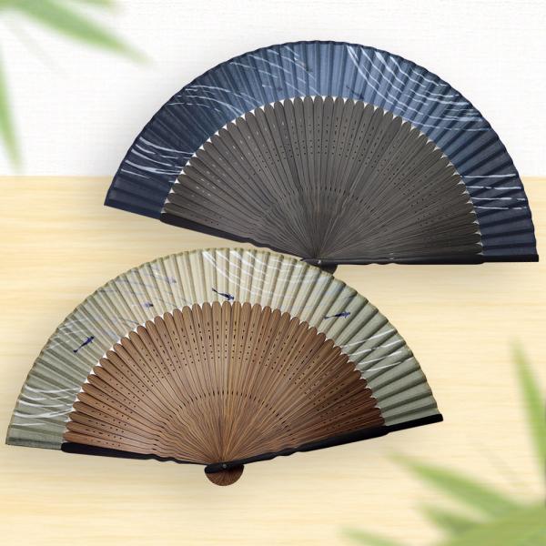 カラー：ベージュ・ネイビー種別：男性用 扇子扇面：綿100％扇骨：竹扇子袋：ポリエステル100％扇子を広げた時の大きさ（縦×横）：約22×39cm男性 父の日 ギフトランキング 父の日プレゼント 誕生日 敬老の日 ギフト 無地 扇子袋 収納...
