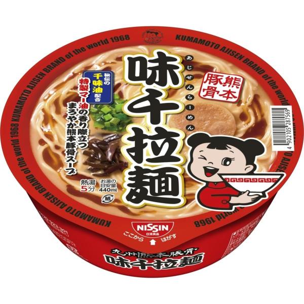 秘伝の "千味油 (せんみゆ)" を配合した「特製マー油」が決め手。焦がしニンニク香るまろやか熊本豚骨スープ