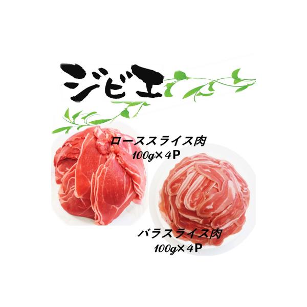 ■お礼品詳細　・内容量：ローススライス肉100g×4P バラスライス肉100g×4P　・消費期限：製造日より6ヶ月間　・配送方法：冷凍便■お申し込み・配送・その他　・発送時期：決済完了日から30日前後で発送　・申込受付期間：通年　・配達外の...
