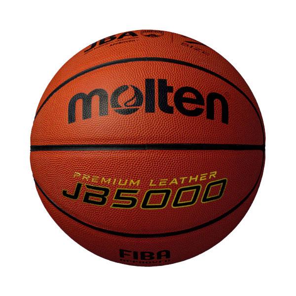 検定球　国際公認球・メーカー：モルテン　molten・品名：バスケットボール　7号球・商品名/品番：JB5000/B7C5000・サイズ：7号球　男子用　一般用　大学・高校・中学校　円周‐約74.9-78cm　直径‐約24.5ｃｍ・素材：貼...