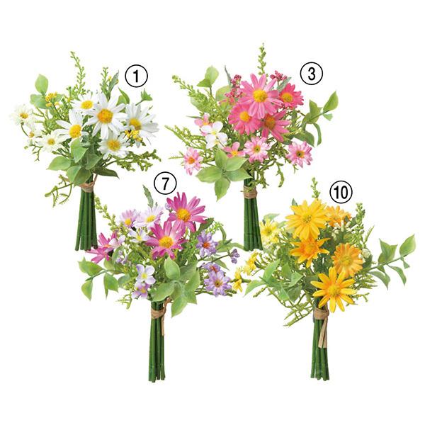 【商品仕様】(素材)全長20横幅10(ポリエステル・ポリエチレン)※単位はセンチ( allp5 )(10_dras)( 15_asoh )( 2022asc ) 花束 ブーケ マーガレット 小さめ ピンク 白 黄色 イエロー 花冠 髪飾り ...