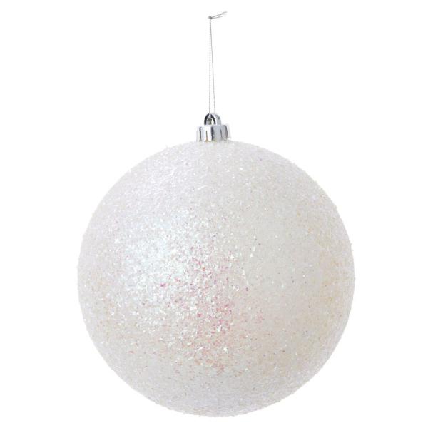【商品仕様】(素材)※単位はセンチ直径20 (プラスチック)( 2026AWasc )( allp5 )( 15asoh )(omt) ホワイト 白 白色 ホワイトカラー ピュアホワイト ラメ グリッター ボール オーナメント クリスマス ...