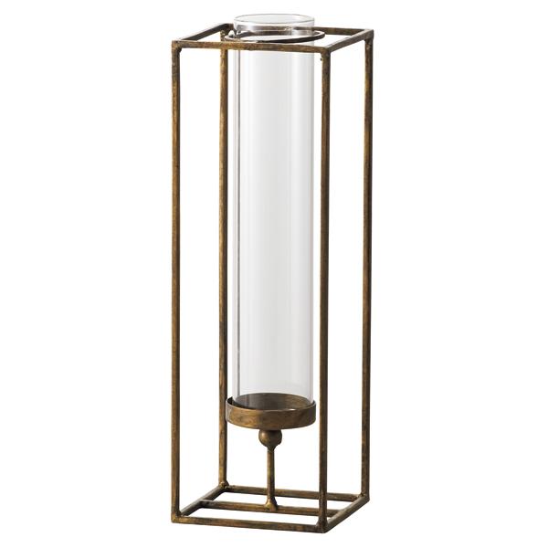 【商品説明(素材)】一辺の長さ10cm高さ31cmガラス:最大径5cm 高さ25cm素材:鉄・ガラス※Glass Cylinder with Cork(777-402)に適応※ガラス製品には多少の気泡・巻き線が入る場合があります。※ガラスと...