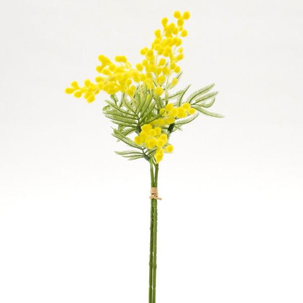【商品仕様】(素材)花径0.8cm全長36cm(ポリエチレン・ナイロン)( allp5 ) ミモザ インテリア インテリアフラワー フェイクフラワー シルクフラワー インテリアグリーン フェイクグリーン アートフラワー イミテーション アー...