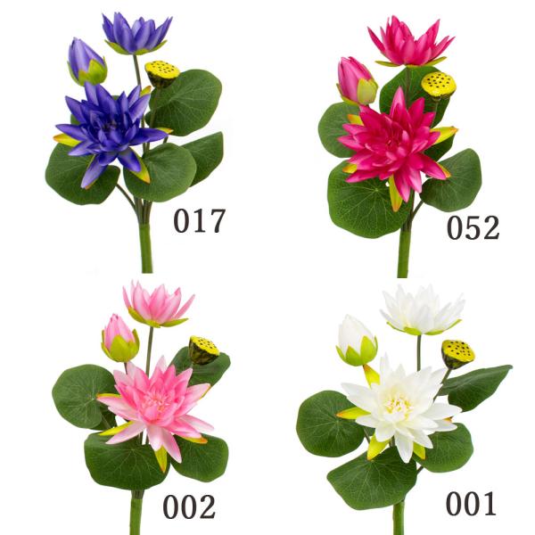 【商品仕様】(素材)花径12~16cm/全長42cm(ポリエステル・ポリエチレン・PVC・ポリスチレン)( allp5 )( smmrflw ) ロータス スイレン 蓮 ハス はす 仏花 お供え花 供花 墓花 ホット/ピンク ホットピンク ...