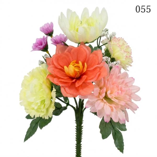 【商品仕様】(素材)幅17cm/全長23cm(ポリエステル・ポリエチレン)( allp5 ) ミックス 仏花 お供え花 供花 墓花 花束 ブッシュ 造花仏花 盆花 お盆 お彼岸 お葬式 お悔やみ花 仏事 フューネラル フェイク仏花 暑さに強...