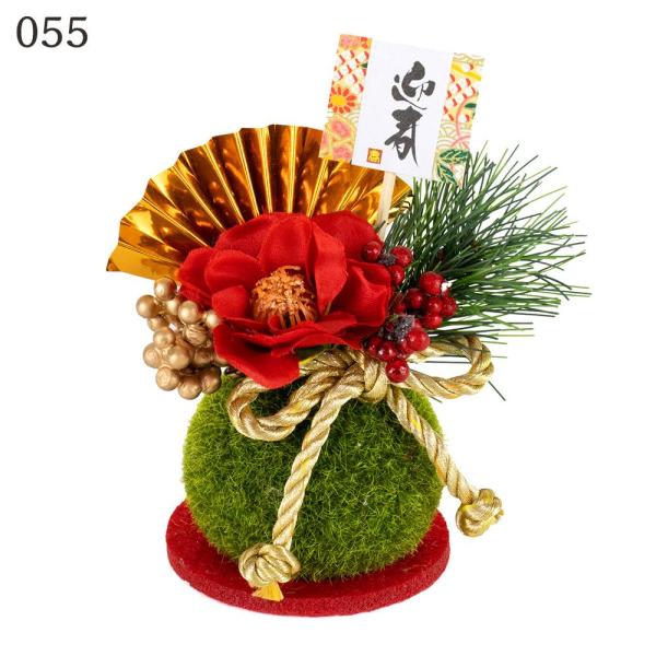 【商品仕様】（素材）幅13cm/高さ13.5cm/奥行8cm（ポリエステル・ポリスチレン・ペーパー）( allp5 )( nwyrdco ) お正月飾り お正月インテリア お正月小物 ベリー 木の実 松 ツバキ 椿 和風 和モダン 和雑貨 ...
