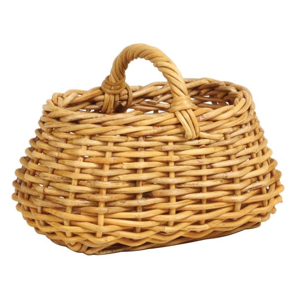 【商品仕様】長径27cm 短径17cm 高さ14.5cm 持ち手を含む高さ19cm※入荷時期によって素材の色味や太さが異なる場合があります。職人の手で編まれた皮つきラタン（籐）バスケットです。ひとつひとつ風合いが異なり、「世界にひとつだけ」...