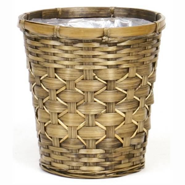 【商品サイズ】外寸:直径20cm 高さ21cm内寸:直径18cm 高さ20cm※内側ビニール付き※ケンガイ5号用※染色・ペイント等をしており、水濡れや摩擦によって、色落ち等の可能性がある商品です。 バスケット 鉢 ポット プランター インテ...