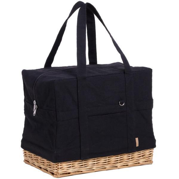 【商品仕様】幅38cm 奥行23.5cm 高さ31cm 持ち手を含む高さ55cm容量：約21.7L※Dリング・外ポケット付き※2Lペットボトルが6本入ります。発泡トレーも水兵に入ります。 柳 かごバッグ エコバッグ 買い物袋 大容量 ピクニ...