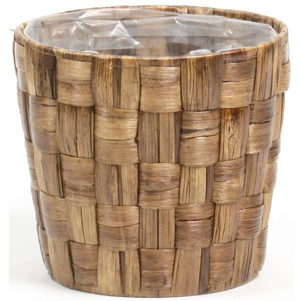 【商品サイズ】外寸:直径21.5cm 高さ19.5cm内寸:直径20.5cm 高さ19cm※内側ビニール付き※ダ鉢6号用※染色・ペイント等をしており、水濡れや摩擦によって、色落ち等の可能性がある商品です。 バスケット 鉢 ポット プランター...