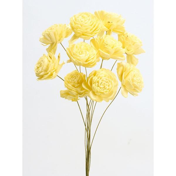 【商品仕様】全長約25cm花径約4cm1束10本入り※すべて手作業で製造しているため、表記のサイズよりも小さいものが混じる場合がございます※ハンドメイドフラワーとは※木の実や皮、茎などの自然素材を組み合わせて作ったお花です。自然素材の温かみ...