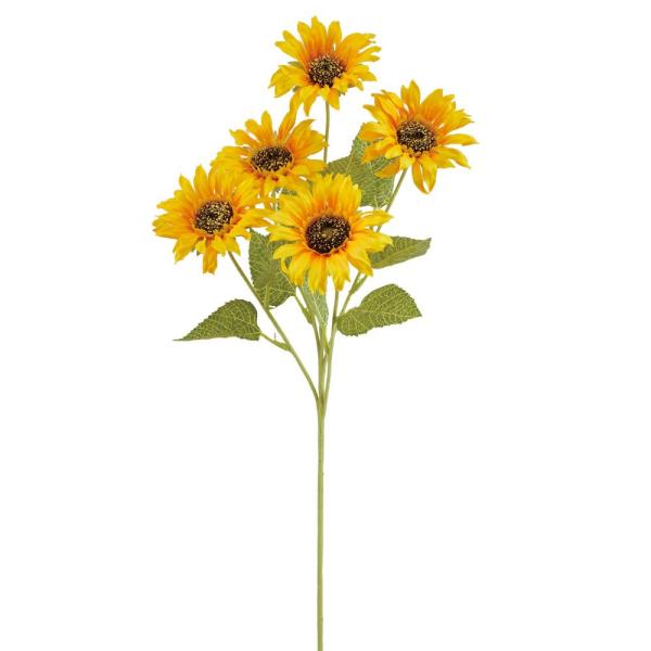 【商品仕様】（素材）全長62cm　花径9cm（ポリエステル・ポリエチレン・ワイヤー）( allp5 ) 向日葵 ヒマワリ ひまわり 南国 トロピカル インテリア インテリアフラワー フェイクフラワー シルクフラワー インテリアグリーン フェ...