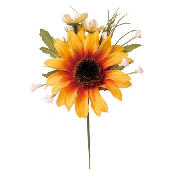 【商品サイズ】全長17cm 花径8cm( allp5 ) ひまわり ヒマワリ 向日葵 南国 トロピカル インテリア インテリアフラワー フェイクフラワー シルクフラワー インテリアグリーン フェイクグリーン アートフラワー イミテーション ...