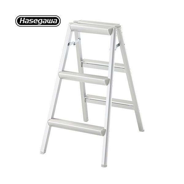 SE-8a 【特別配送】【代引不可】はしご・脚立  最大使用質量：100kg 踏台 SE 3段 ステップ幅70mm  天板高さ（m）：0.79 シルバー   【キーワード】Hasegawa /領収書・納品書・請求書をご希望の方は商品発送また...