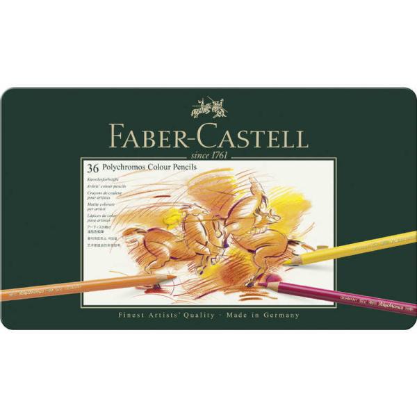 【発売日：2020年07月20日】1136 36色 FaberCastell セット ファーバーカステル ポリクロモス 缶入 油性色鉛筆　kojima　コジマヤフー　コジマ電気