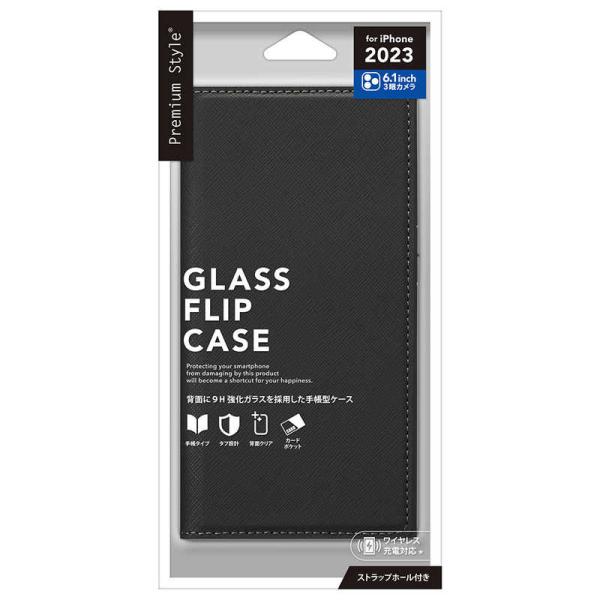【発売日：2023年09月22日】PGA ピージーエー iPhoneケース iPhone iPhone 15 Pro 保護 おしゃれ 持ちやすい スマホケース カバー フリップ フリップカバー PG23BGF05BK コジマ コジマ電気 家電