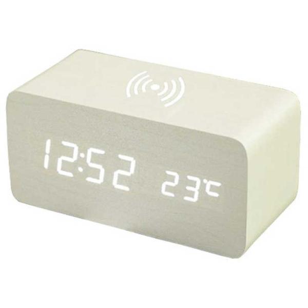 【発売日：2023年03月04日】時計目覚まし時計めざまし時計アラーム置き時計おしゃれ 子供部屋 寝室 卓上 朝 昼 夜CLK0002WHコジマコジマ電気家電