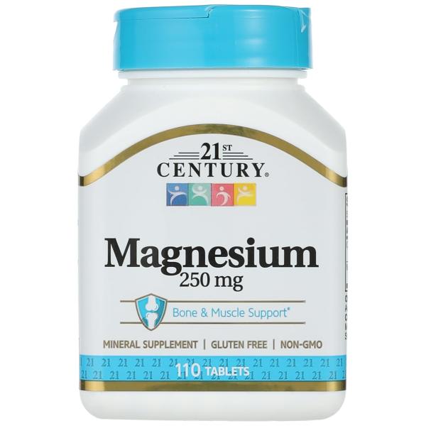 【商品名】　21st Century Health Care, Magnesium, 250 mg, 110 Tablets 【商品説明】　 【サイズ】　高さ : 4.20 cm　横幅 : 6.20 cm　奥行 : 9.40 cm　重量 :...