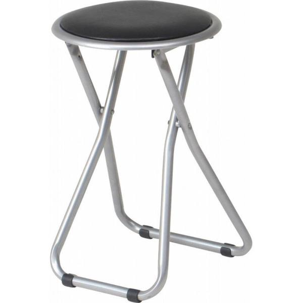 【商品名】　不二貿易(Fujiboeki) 折りたたみパイプ椅子 チェア 幅30×奥行32×高さ47cm ブラック 合成皮革 耐荷重80kg 88624 【商品説明】　・原産国:中国・塗装:エポキシ樹脂塗装・完成品・折りたたみサイズ:幅30...