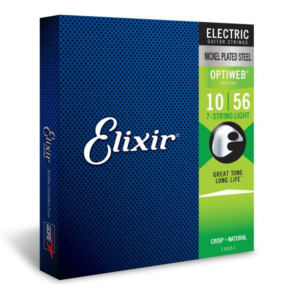 【商品名】　ELIXIR(エリクサー) Elixirエレキギター弦 OPTIWEB 7弦 Light .010-.056 #19057 国内正規品 【商品説明】　・エリクサー弦は特殊で高度なポリマーコーティング技術によって、弦を汗や体の油分...