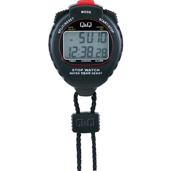 【商品名】　シチズン Q&amp;Q ストップウォッチ スプリット計測 カウントダウンタイマー 付き HS44-001 【商品説明】　・カレンダー表示:月・日・曜日・サイズ:高さ71×幅56×厚さ28mm・付属品:ネックストラップ・原産国:...