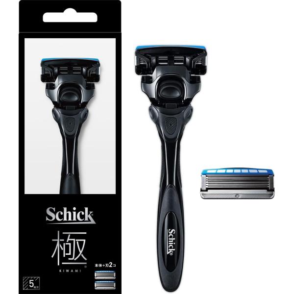 【商品名】　Schick(シック) 極 KIWAMI ホルダー(刃付き+替刃1コ) ブラック 男性 髭剃り カミソリ 【商品説明】　・シック最上級モデル「極　KIWAMI」・ハンドルの衝撃吸収機能によるシック史上最高の剃り心地・内容量：ホル...