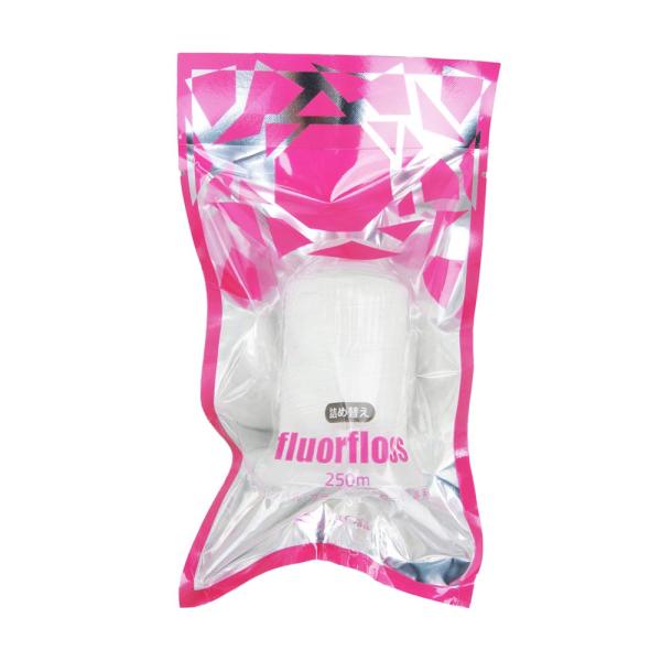 【商品名】　オーラルケア フロアフロス 250ｍ 詰め替え用 歯科医院取扱品 白 【商品説明】　・フロアフロス使用グループの平均プラーク付着減少率は約７０％。群を抜いた清掃効果です。・ワックスつきなのに、繊維がやわらかいので、歯肉を傷つけず...