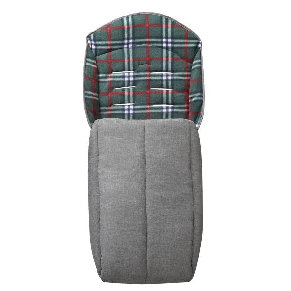 【商品名】　Aprica(アップリカ) ベビーカーオプション フットマフ シートライナーとしても使用可 オールシーズン対応 (グレー×チェックグリーン) 【商品説明】　・[本体サイズ] W49.0×H98.0×D2.0(cm)・[製造国] ...