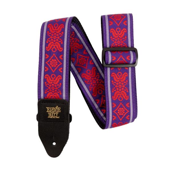 【商品名】　ERNIE BALL 正規品 5330 ギターストラップ JACQUARD STRAP ROYAL FLUSH RED ジャカード・ストラッ 【商品説明】　・2インチ（約50mm）の幅広仕様・ジャカード織りならではのスタイリッシ...