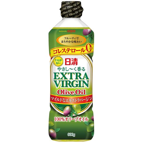 【商品名】　日清オイリオ 日清やさし~く香るエキストラバージンオリーブオイルPET 600g 【商品説明】　・カロリー:126kcal・ブラント名: 日清オイリオ・内容量:600g・原材料:食用オリーブ油・商品サイズ(高さx奥行x幅):23...