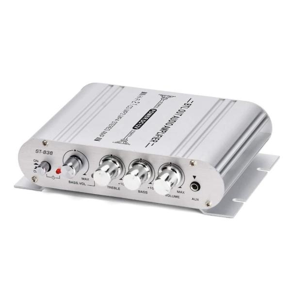 【商品名】　SUNNY LEPY製 2.1chコンパクトオーディオアンプ 出力25W＋25W＋45W サブウーファー対応 Hi-Fiステレオ 2.1ch 【商品説明】　・カラー：シルバー限定・ボディ材質：アルミニウム合金・出力：25W＋25...