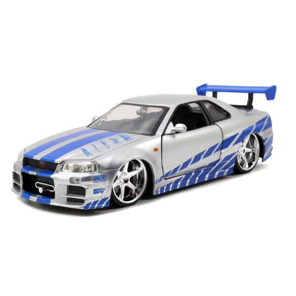 【商品名】　jada toys 1/24 FAST&amp;FURIOUS ミニカーBRIAN'S NISSAN SKYLINE GT-R(R34) 並行輸入品 【商品説明】　・キャラクター : 「ワイルドスピード」・パッケージ重量: 0....