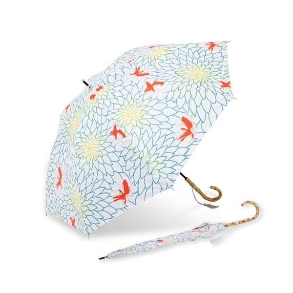 【商品名】　小川(Ogawa) 日傘 レディース 和柄 金魚 撥水 晴雨兼用 着物 浴衣 夏祭り プレゼント ギフト 河馬印本舗 54353 【商品説明】　・【ブランド発祥地】：日本、【生産国】：中国・【日本の伝統色をつかったデザイン】和柄...