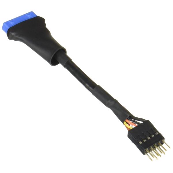 【商品名】　変換名人 M/B上のUSB3.0ピンヘッダ端子(20ピン) → USB2.0ピンヘッダ端子(10ピン)変換ケーブル MB-USB3/2 【商品説明】　・PCの認識 : USB2.0規格 x 2 ポート・ケーブル側端子 : 2 x...