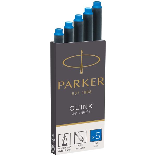 【商品名】　パーカー PARKER カートリッジインク クインク QUINK ウォッシャブルブルー 5箱セット (1箱 5本入り) 1950383 【商品説明】　・インクカラー：ウォッシャブルブルー・ブランド：PARKAR [パーカー]・仕...