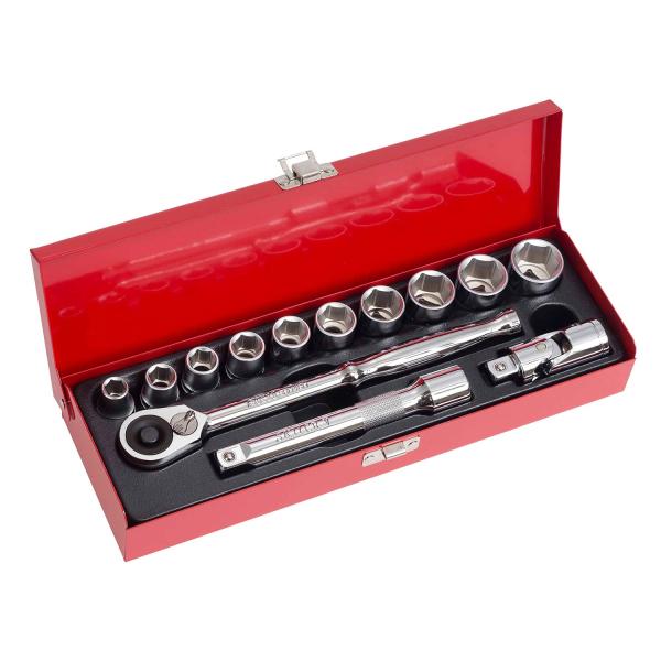 【商品名】　SK11(エスケー11) ソケットレンチセット TS-413M 13PCS 差込角:12.7mm 13点 1セット 【商品説明】　・セット内容:1/2インチDRラチェットハンドル(ギア数72山)・1/2インチDRエクステンション...