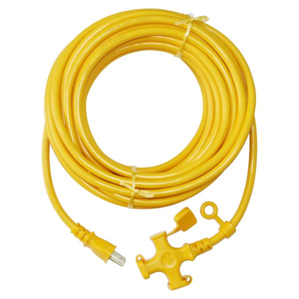 【商品名】　kowa ソフトタイプ 延長コード 15A・20m 3ツ口 キイロ KM07-20 日本製 【商品説明】　・VCT2芯X1.25sq・定格:15A・色: イエロー・長さ:20m 【サイズ】　高さ : 6.80 cm　横幅 : 2...