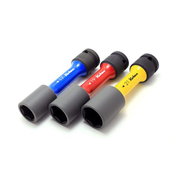 【商品名】　山下工業研究所 コーケン 1/2(12.7mm)SQ. インパクトホイールナット用ソケットセット(薄肉) 3ヶ組 14201M 【商品説明】　・セット内容:14145PM.110インパクトホイールナットソケット17,19,21・...