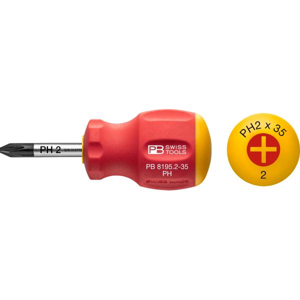 【商品名】　PB SWISS TOOLS ピービースイスツールズ スイスグリップ スタビープラスドライバー #1 全長80mm 8195.1-30 【商品説明】　・刃先：［［＋］］1 軸長(mm)：30 全長(mm)：80 軸径(φmm)：...