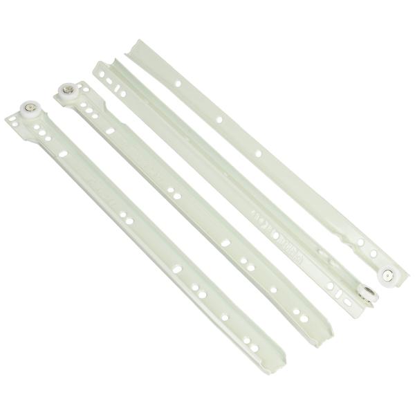 【商品名】　アイワ スライドレール ローラータイプ底付 350mm 左右1セット入り AP-1102W 【商品説明】　・スライド量:265mm・引き出し長さ(標準規定サイズ):350mm・引き残し:85mm 【サイズ】　高さ : 3.80 ...