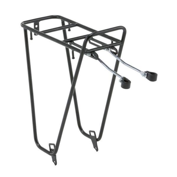 【商品名】　ミノウラ(MINOURA) 自転車 リアキャリア/荷台MT-800N スチールパイプ製 ブラック 【商品説明】　・原産国:中国・対応ホイール径:26インチまで対応(700cには別売FB金具で対応)・材質:スチールパイプ・耐荷重:...